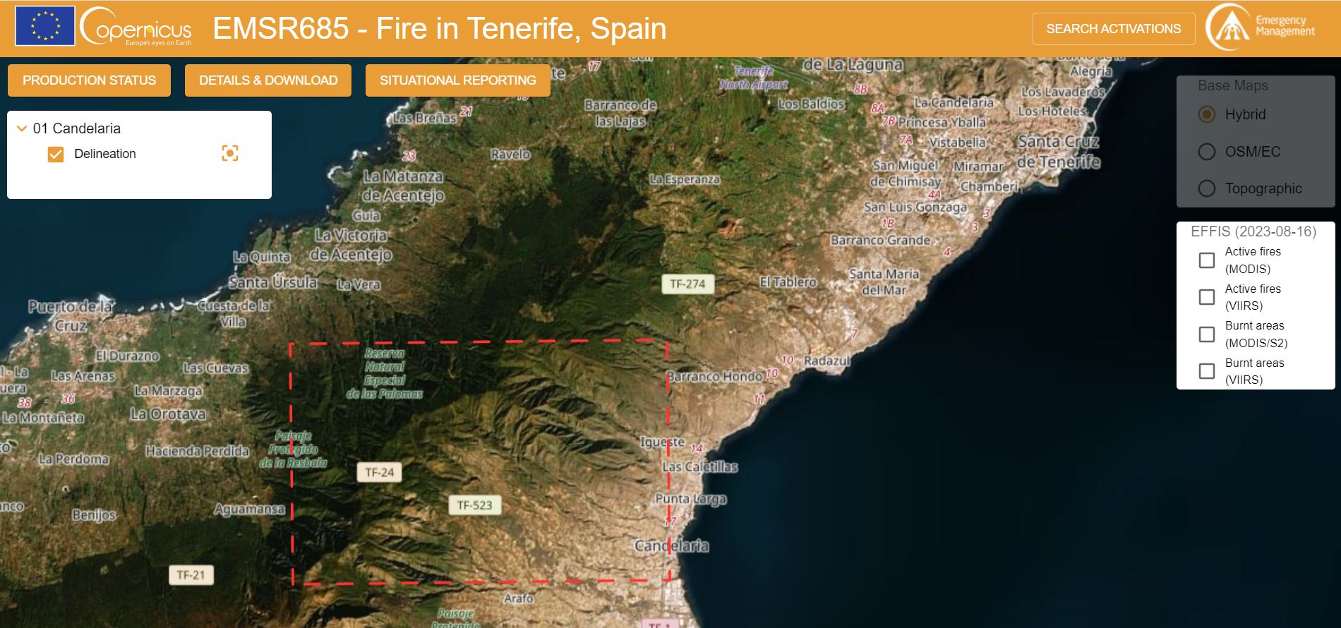 Nouvelles images dramatiques aux Canaries : l’incendie de Tenerife vu depuis l’espace par les ...